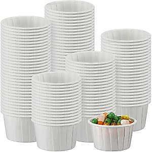 Maxcheck 1200 Pcs Paper Medicine Cups 2 oz Disposable Paper Cups Condiment Cups Small Paper Cups Souffle Cups Portion Cup for Medicine Pills Samples, Medication Distribution, Food, Dessert Serving