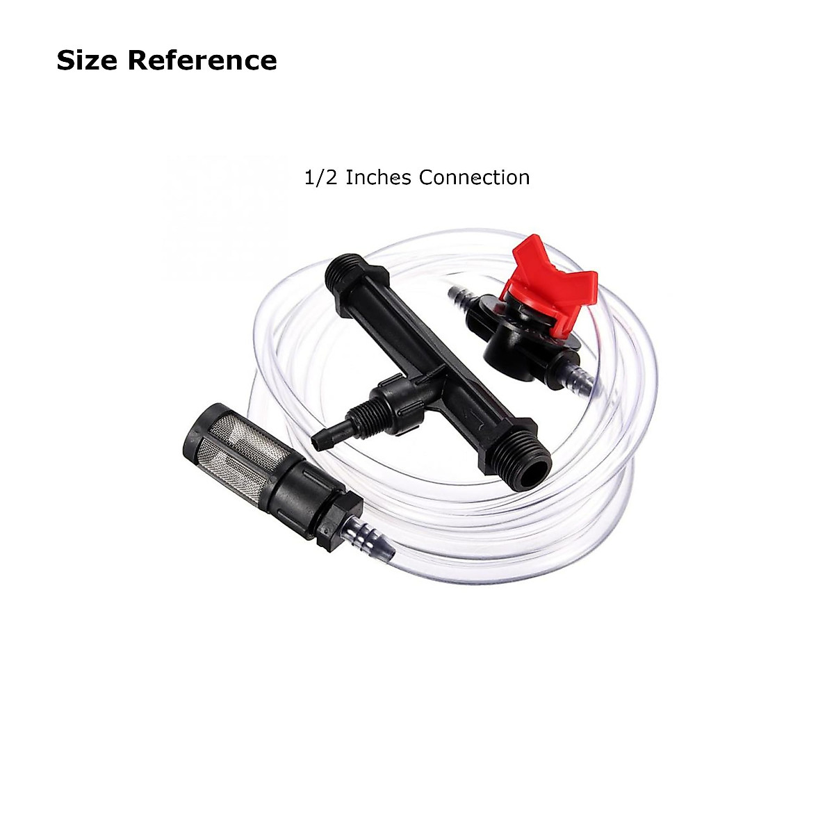 Actopus 1/2 Inch Irrigation Venturi Fertilizer Kit Mixer Injectors Tube Switch Filter