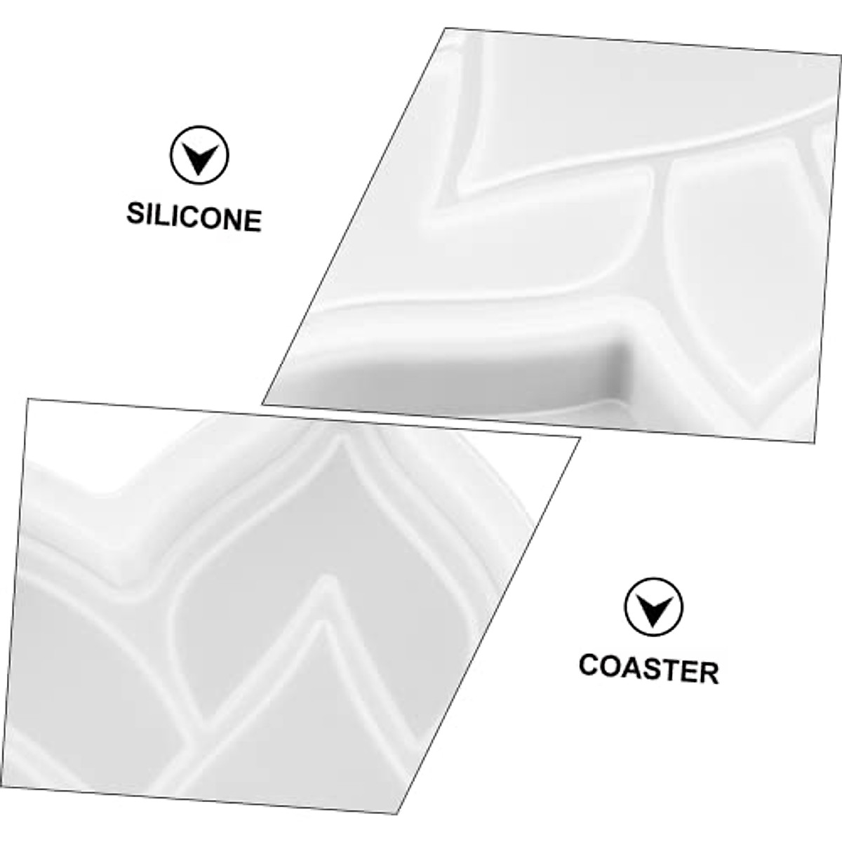 EXCEART 4 Pcs Crystal Epoxy Mold Cup Holder Tray Jewlery Tray Jewelry Tools Resin Jewelry Tray Resin Flower Tray Epoxy Coaster Cup Mat Mold Silicone Mold DIY Silicone Mold Storage Casting