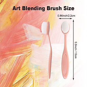 Craft Ink Blending Brush, Crafting Ink Background Blender and Makeup Brush, Soft Bristle Color Coded Handles, Paper Crafter Artist Tool for Painting, Drawing, Card Making, Stamp, Stencil (12Pcs)