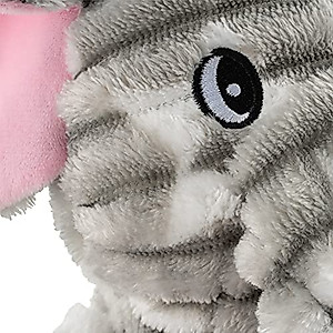 Flourish Pets 3 in 1 Multi-Layer Chew Toy for Active Dogs | Non-Toxic BPA Free Double Stitched Soft Fabric Exterior Dog Toys | Long-Lasting Dog Plush Toys - Long Leg Ellie Elephant (24″)
