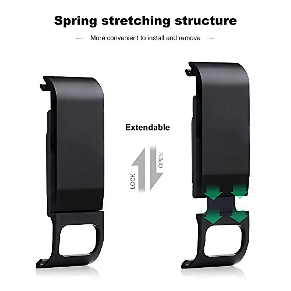 SOONSUN Aluminum Side Door Cover for GoPro Hero 8 Black Removable Replacement Battery Door Cover with Type-C Port for GoPro Hero8 Black, Charging Without Removing Battery Door