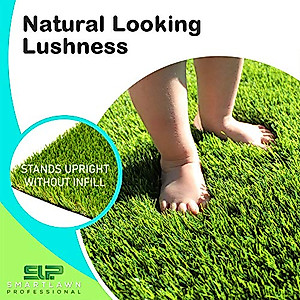 SMARTLAWN PROFESSIONAL Realistic Artificial Grass Rug, 5'X11' Carpets for Indoor and Outdoor Use, 1.25" Pile Height Soft and Lush Natural Looking Synthetic Mats