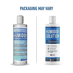 Humidor Solution, Propylene Glycol for cigar humidifiers, 2 Pack 16oz Humidor Accessories by Essential Values…