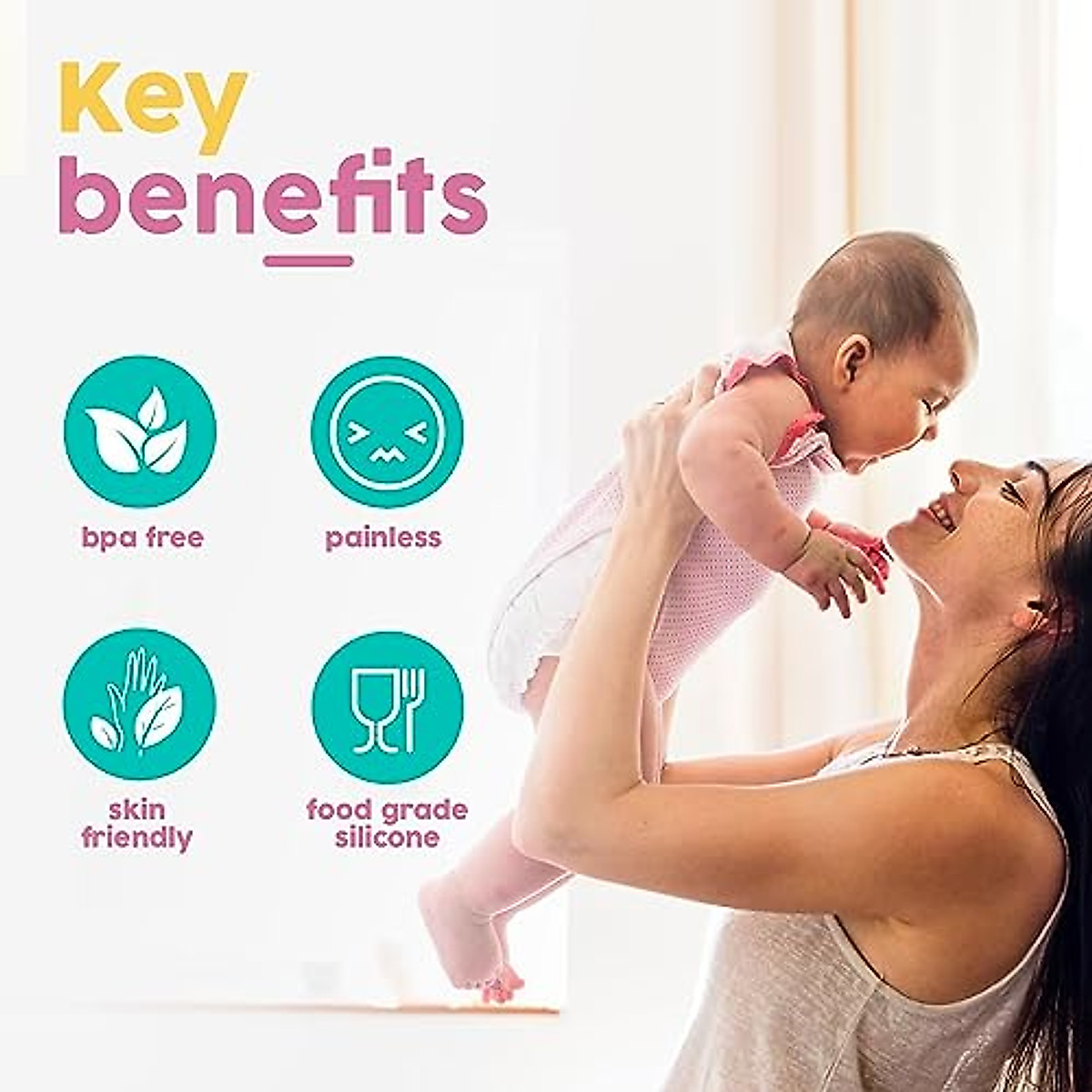 Smart Mommy Manual Breast Pump and Milk Collector - Innovative Design, Hand Pump Breast Pump, Silicone, BPA Free, 150 ml Collector