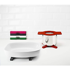 EVA SOLO | Angled Aluminum Knife Stand | Holds up to 40 knives (Sold Separatly) | Easy to Clean | Danish Design, Functionality & Quality | White