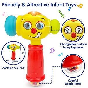 BABYFUNY Toys for 1 Year Old Boy Girl - Baby Hammer Toys with Music Sound & Lights, Baby Toys 12-18 Months, Musical Toys in Entertainment & Learning Mode for 1 2 3 Years Old