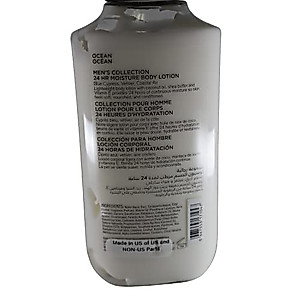 Bath and Body Works Ocean Men's Signature Collection 24 hr Moisture Super Smooth Body Lotion with Shea Butter, Coconut Oil and Vitamin E 8 fl oz / 236 mL