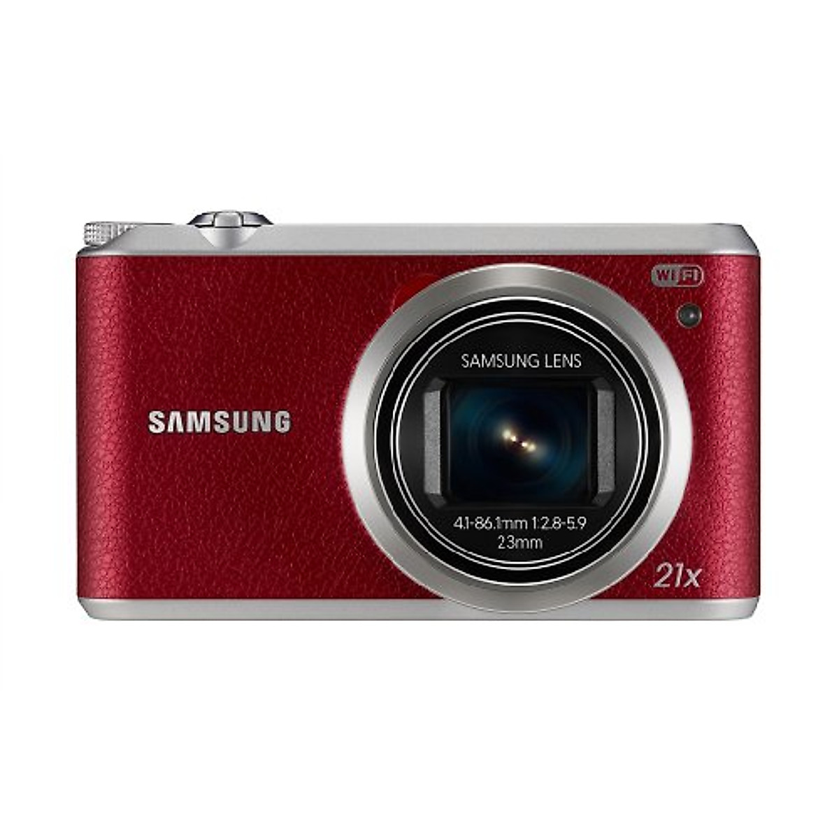 Samsung WB350F 16.2MP CMOS Smart WiFi & NFC Digital Camera with 21x Optical Zoom, 3.0" Touch Screen LCD and 1080p HD Video (Red)