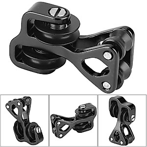 Zerone Cable Slide, Splitter Roller Glide Shooting Hunting Aluminium Alloy Glide Separator(Black)