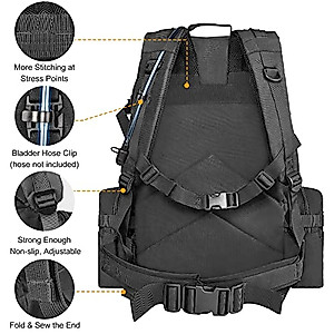 CVLIFE Tactical Backpack Military Army Rucksack 60L Large Assault Pack Detachable Molle Bag