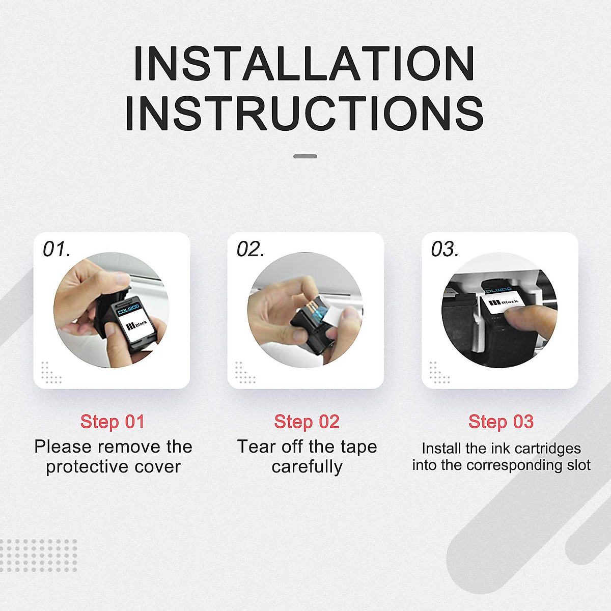 COLWOD Remanufactured Ink cartridges 240 and 241 Replacement for Canon PG-240XL CL-241XL 240 XL 241 XL Used with Canon PIXMA MG3620 TS5120 MX472 MX452 MG3220 MG3522 MG3520 Printer (1 BK+1 Tri-Color)
