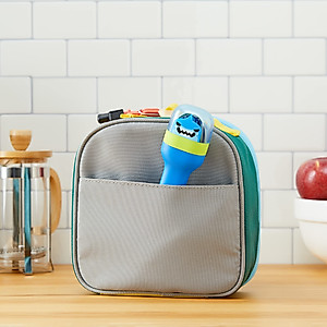 ZOKU Kids Pocket Utensil Set, Shark - Stainless Steel Fork, Knife, and Spoon in Case - Portable Design for Travel, School, Picnics, Camping and Outdoor Home Use