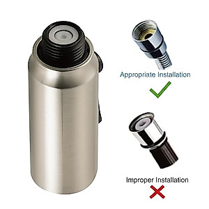 PULL Down Faucet Head Replacement Parts G1/2 or 13/16inch Kitchen Sink Faucet Sprayer Head Pull Out Spray Head Kitchen Faucet,Brushed Nickel