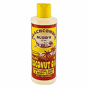 Hawaiian Beachcomber Budd Pure Unscented Coconut Oil 8 oz.