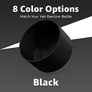 Jmoe USA Silicone Boot for Yeti Rambler Jr 12oz and 18oz Bottle | 2mm Sleeve | Anti-Slip Boot | Protector for the Bottom of your Bottle | Protects Against Damage | BPA Free Silicone (Black)