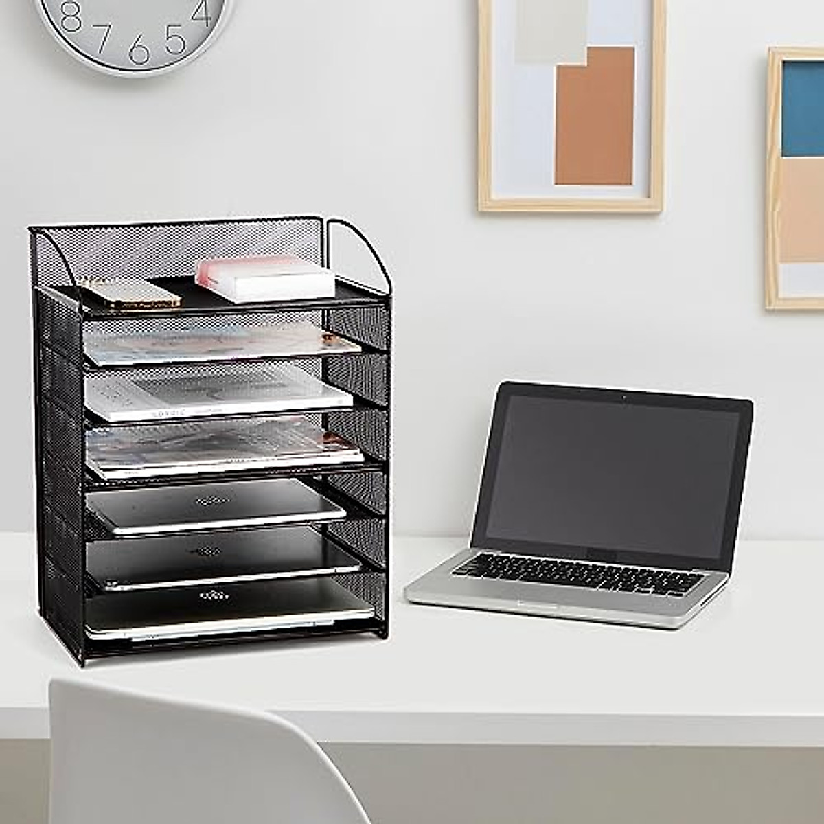 COSYAWN Mesh Desk Paper Tray Organizer