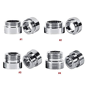 (Pack of 5) 22mm 24mm G1/2 Kitchen Copper Water Purifier Faucet Aerator Adapter Accessories 4 Sizes(24mmto15mm)