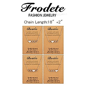 Best Friend Necklaces for 2/3/4/5 Sister Necklace for Girls Friendship Gifts Heart Matching Necklaces Bff Necklace Gifts for Friends Sisters