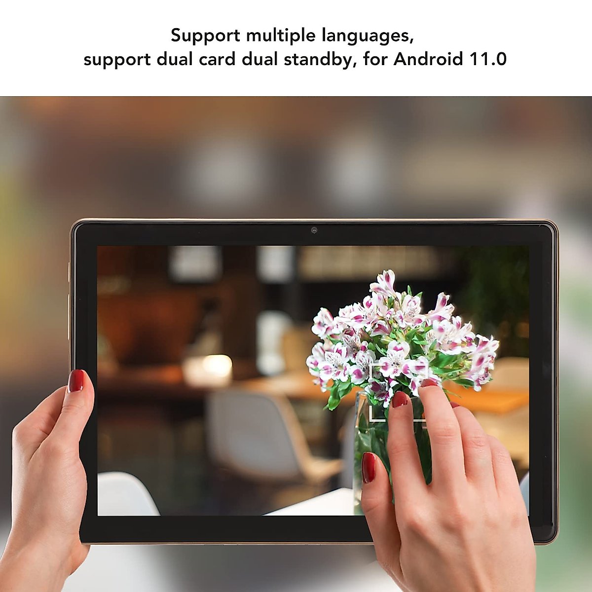 ciciglow 10.1 Inch IPS HD Tablet for Android 11.0, 6GB RAM 128GB ROM Octa Core 4G Calling Tablet, Dual SIM Dual Standby, Support Multiple Languages, 5G WiFi, 7000mAh, WiFi, Bluetooth, GPS(US Plug)