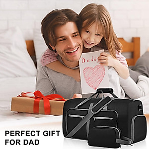 Felipe Varela 65L Duffle Bag with Shoes Compartment and Adjustable Strap,Foldable Travel Duffel Bags for Men Women,Waterproof Duffel Bags