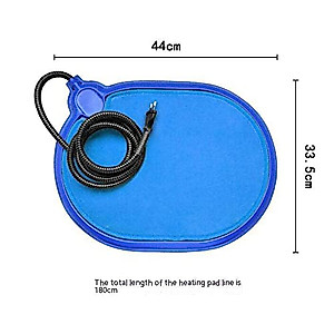 Pet Heat Pad for Cats Dogs Electric Heating Mat 40℃/104℉Constant Temperature Indoor Safety Waterproof Heated Pad Mat Bed with Chew Resistant Cord,Blue,33.5x44cm