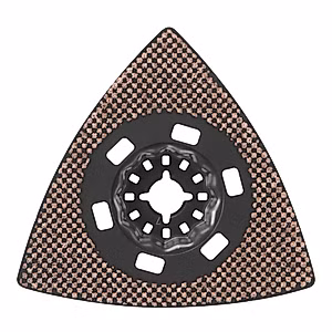 BOSCH OSL350CR10 1-Piece 3-1/2 In. Starlock Oscillating Multi Tool Grout & Abrasive Carbide 100 Grit Delta Sanding Pad for Sanding Applications in Wood, Wood with Paint and Thinset