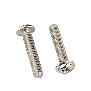 Metric M4 Knobs Screws for Chinese Konbs Pulls Handles, Washer Head Bolts Phillips Drive PWM Machine Screws for Metric M4 Holes Cabinet Door Knob Pull Handle (M4 x 35mm, 50 Pcs)