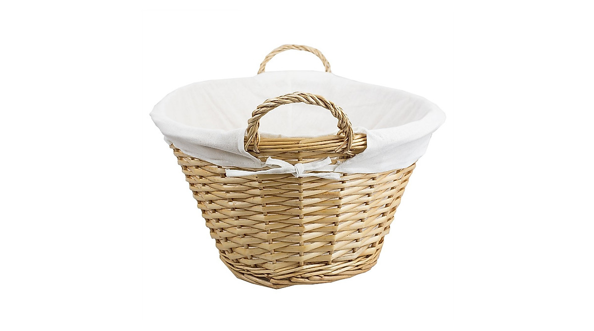 Home Basics Wicker Laundry Basket - Durable & Stylish