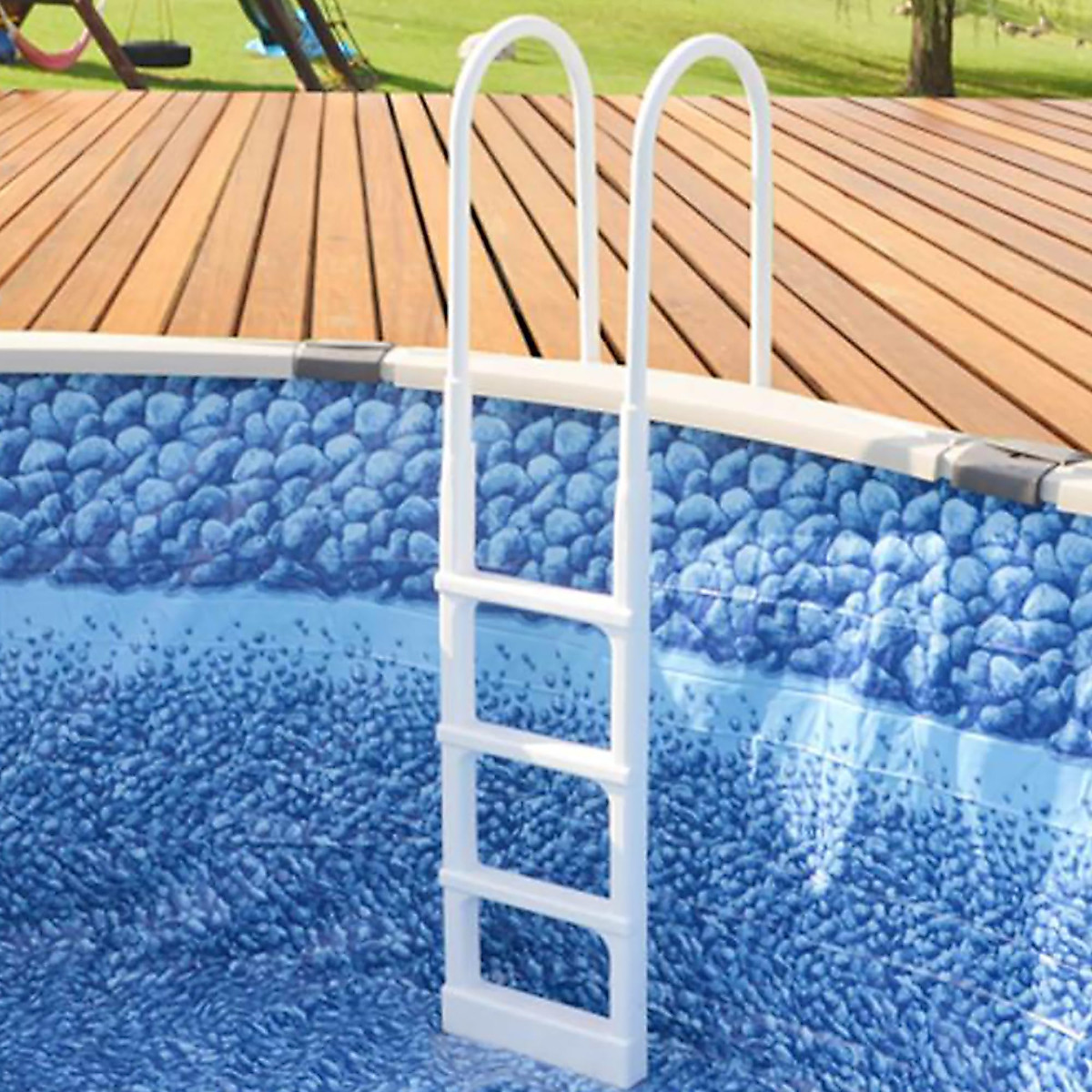 Main Access 200300 ProSeries Above Ground Pool Step Ladder, White