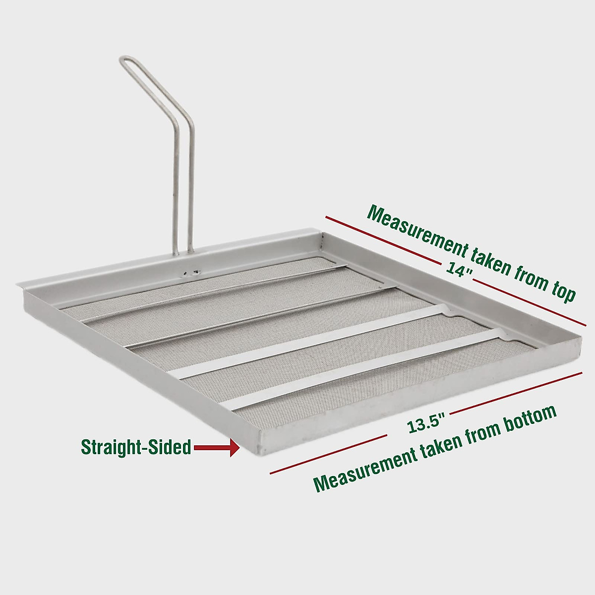 Frymate Commercial Deep Fryer Filter SG14 14“ x 13.5“, Stainless Steel Mesh Skimmer Fryer Strainer, Increase Fryer Oil Lifespan up to 40%