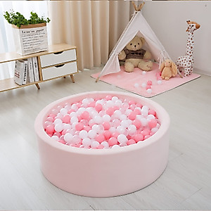 STARBOLO Ball Pit Balls for Kids - 100 Pieces Crush Proof Stress Balls BPA&Phthalate Free Non-Toxic Soft Plastic Ball for Baby Birthday Pool Play Water Toy Wedding Playpen Pit Accessories (Pink)