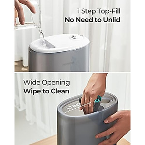 Homvana Humidifier Large Room, 7L (807ft²) Smart Warm and Cool Mist, Top-Fill Humidifiers for Bedroom Baby Nursery Grow Tent, Auto Adapt Mist Quick Air Humidity Indoor, Easy to Clean, Quiet, Diffusers