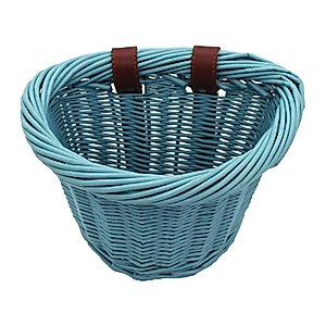 Bike Basket, Little Box Made by Willow for Bicycle, Arts and Cirafts Chldren's Bicycle Basket (Blue)