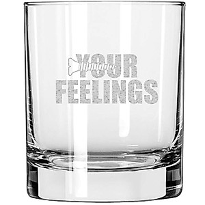 Patriot's Cave 45TH PRESIDENT WHISKEY GLASS | SCREW YOUR FEELINGS | RESTAURANT QUALITY HEAVY CHIP RESISTANT 11OZ ROCK GLASSES | MADE IN USA