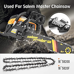 SALEM MASTER 20 Inch Chainsaw Chains Chainsaw Blade- .058" Gauge - .325" Pitch - 76 Drive Links, Semi-Chisel Gas Powered Chainsaw Chain Fits Chainsaw(20")