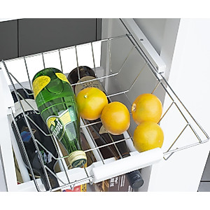 Kitchen Island Cart with Wood Top, Mobile Carts with Storage Shelf, Rolling Kitchen Table with Spice Rack, Service Cart Bar Table with Wine Rack, Small Basket and Drawer, Portable Islands on Wheels