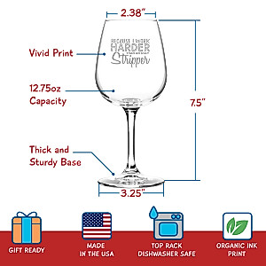Work Harder Than A Stripper Wine Glass (12.75 oz)- Novelty Wine Gifts for Women- Wine Lover Glass w/Funny Sayings- Unique Birthday Present Wine Gift for Her, Wife, Friend- Gag Gift for Mom- USA Made