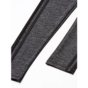 adidas Kids Girls' Performance Tight Three Stripe Leggings - L - Gray/Black