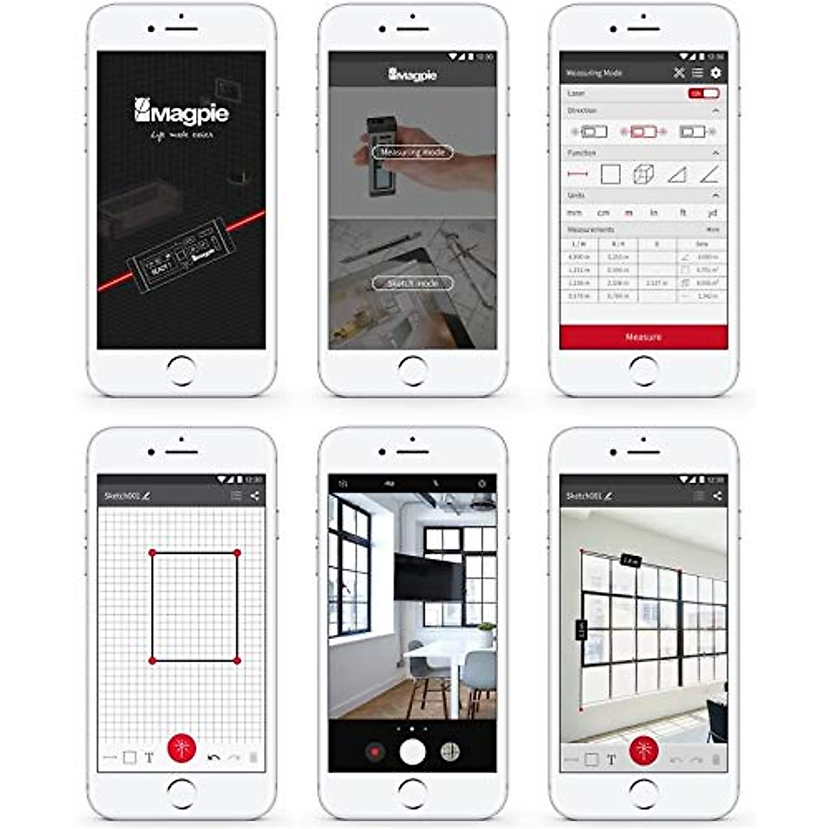 Magpie Bundle: VH-80 Dual Laser Distance Meter and 2 Professional Magnetic Laser Target Plates