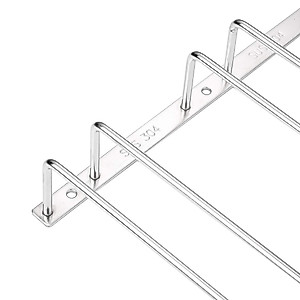 Dianoo Wine Glass Rack Under Cabinet, 304 Stainless Steel Wine Glasses Holder, Stemware Racks Storage For Bar Kitchen 30cm 3 Rows