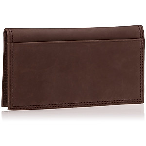 Timberland PRO mens Rfid Leather Long Bifold Rodeo Wallet With Rfid, Dark Brown, One Size