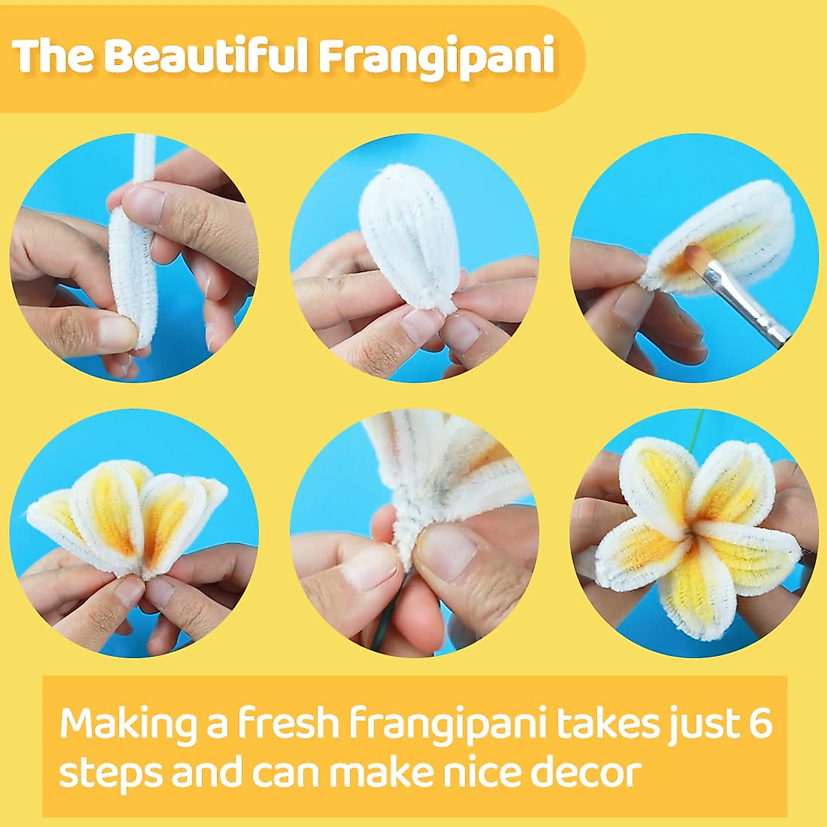 Eppingwin 200 PCS Pipe Cleaners, Multi-Colored Pipe Cleaners Craft Supplies, 20 Colors Chenille Stems for DIY Arts Crafts Project(Multi Color)