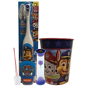 Complete Oral Hygiene Bundles with All of Your Child's Favorite Paw Patrol Characters. (3 Piece, Chase)