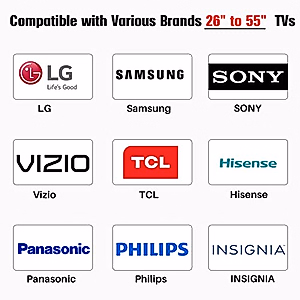 HYPIGO No Stud TV Wall Mount, Studless TV Drywall Hanger Bracket for 26-55 inch Flat Screens, No Adhesive, No Drill, Easy Install