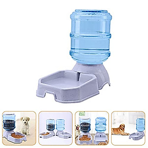 balacoo 2pcs Container for Food Automatic Gravity Fountain Dispenser L Waters Multi-use Dish Dispensing Puppy Bowls Drinking Cat Feeders Waterer Tool Bowl Puppies Dog Self Small Large