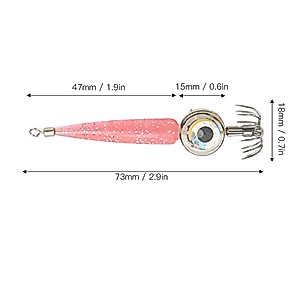 Qinlorgo Fishing Lure Light Hook, Integrated Injection molding Eye Shape Design, Outdoor lamp Tackle Tools for