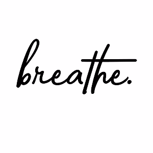 Vinyl Wall Art Decal - Breathe - 11" x 24" - Inspirational Positive Self Esteem Quote Sticker for Bedroom Closet Living Room Kids Room Playroom Office Decor