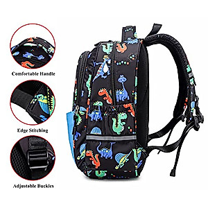 NaOHshp School Backpack for Boys, Cute Dinosaur Backpack for Kids Elementary Middle School Bag Bookbag