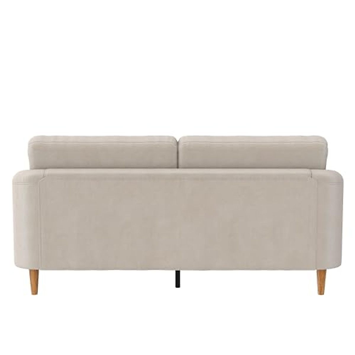 Mr. Kate Moon 73.5" Upholstered Sofa with Curved Back, Ivory Velvet